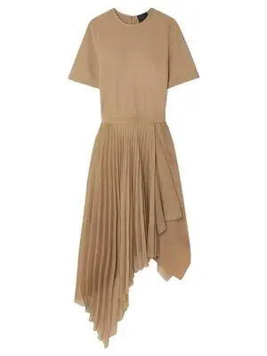 GIVENCHY Givenchy Asymmetrical Pleated Georgette Dress