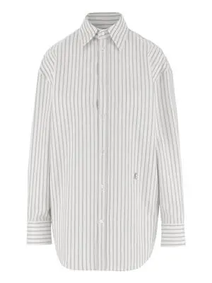 Saint Laurent Striped Button-up Shirt - White
