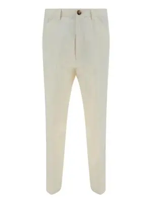 Brunello Cucinelli Straight-leg Tailored Trousers - White