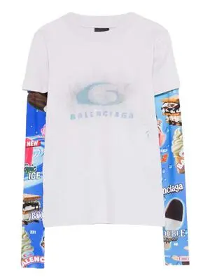 Balenciaga Double Sleeved T-shirt - White