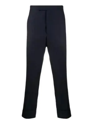 Thom Browne Super 120s Twill Tailored Trousers - Navy Blue