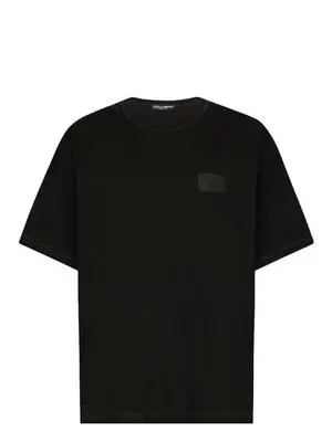 Dolce & Gabbana Dolce Gabbana Branded Tag Crewneck T-shirt - Black