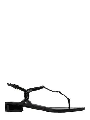 Valentino Garavani Vlogo Plaque Thong Sandals - Black