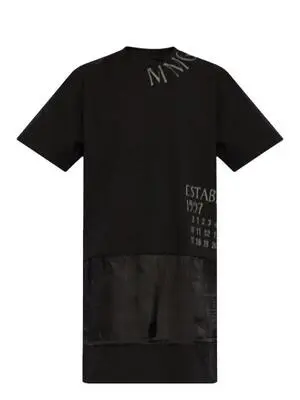 MAISON MARGIELA Short-sleeve Printed T-shirt Dress - Black