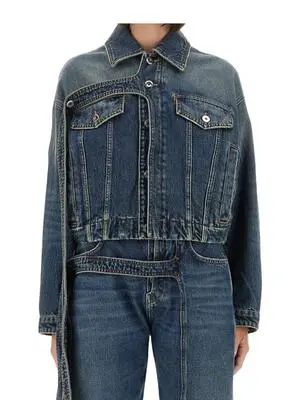 JEAN PAUL GAULTIER Long-sleeved Denim Jacket - Blue