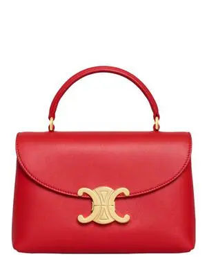 Celine Teen Nino Bag In Supple Grained Calfskin - Super Red