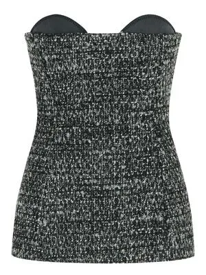 DIESEL® Tweed Sweetheart Bandeau Top - Black