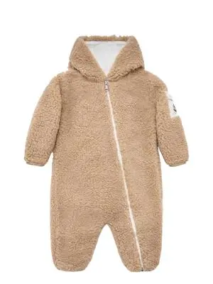 Moncler Teddy Bear Hooded Baby Grow - Light Brown
