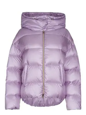 IBLUES Hooded Quilted Jacket - Purple