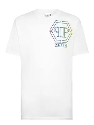 Philipp Plein Logo Embellished Crewneck T-shirt - White