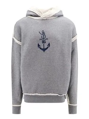 Dolce & Gabbana Marina Printed Hoodie - Gray