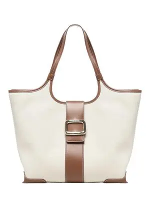 ROGER VIVIER Buckle Detail Shopping Bag - White