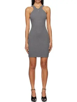 COURREGES Criss-cross Mini Dress - Gray