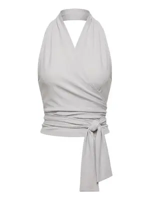 AYA MUSE Aya Muse Aelir V-Neck Halter Top With Waist Tie