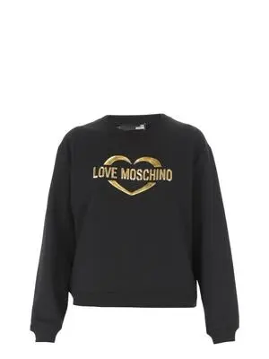 Moschino Metallic Logo Sweatshirt - Black