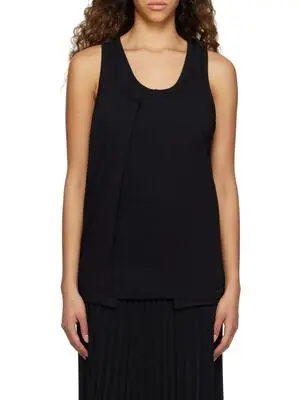 MAISON MARGIELA Asymmetrical Spliced Vest - Black