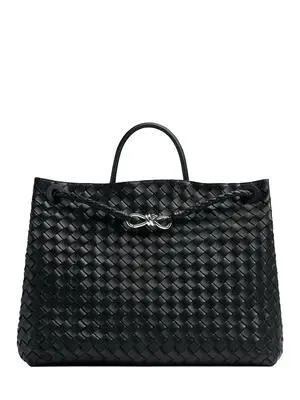 Bottega Veneta Large Andiamo Top Handle Bag - Black