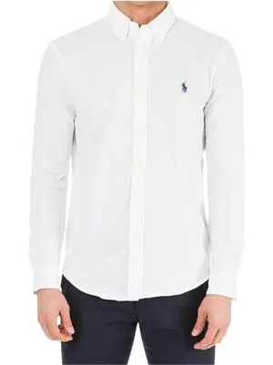 Ralph Lauren Polo Pony Embroidered Buttoned Shirt - White