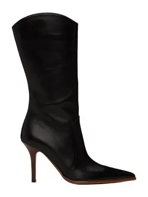 Paris Texas Pointed Toe Stiletto Boots - Black