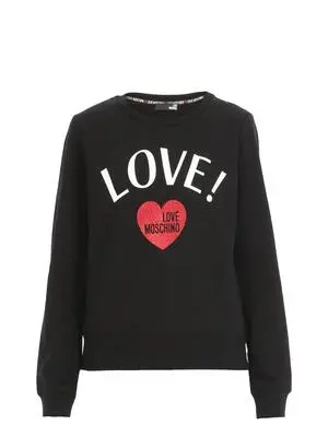 Moschino Love! Logo Crewneck Sweatshirt - Black