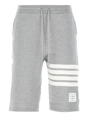 Thom Browne Thom Browne 4-Bar Bermuda Shorts Light Grey