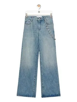 LOEWE Loewe Chain Jeans In Washed Denim