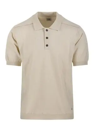 C.P. COMPANY Short-sleeve Polo Shirt - Nude