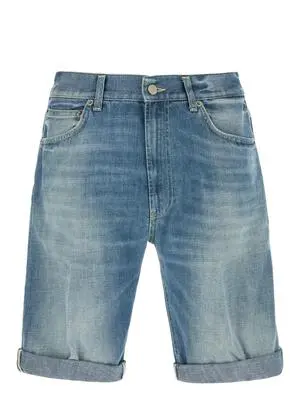 DONDUP High-waisted Denim Bermuda Shorts - Blue