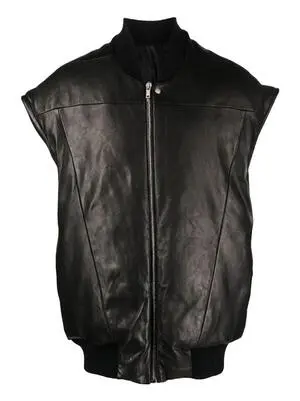 Rick Owens Jumbo Zip-up Gilet - Black