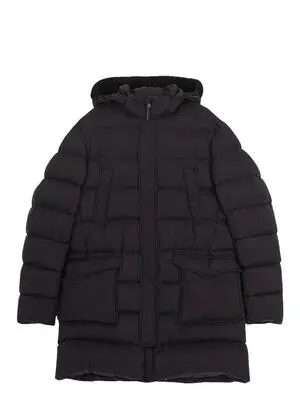 Herno Quilted Hooded Puffer Coat - Black