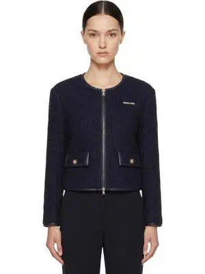 MARISSA CHIARA Long Sleeve Casual Jacket - Blue