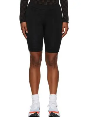 HELIOT EMIL Patchwork Stretch Shorts - Black