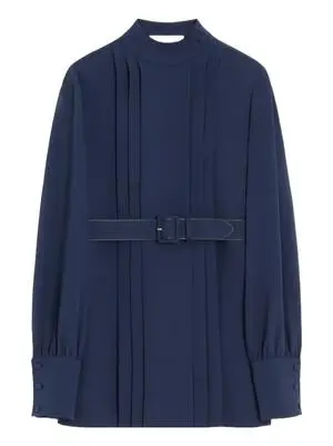 Valentino Garavani Pleated Belted Top - Blue
