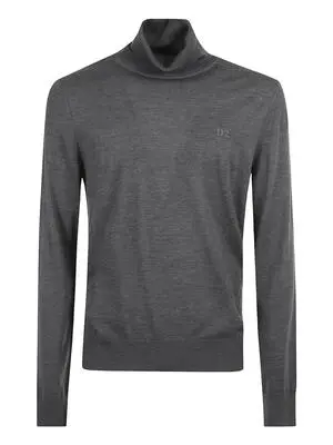 Dsquared2 Ribbed Turtleneck Pullover - Grey