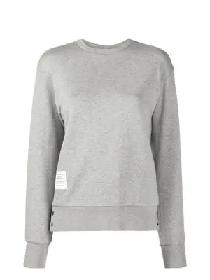 Thom Browne Logo Patch Sweatshirt - Light Gray