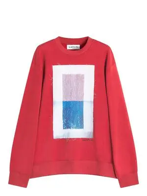 LANVIN Archive Print Classic Sweatshirt - Red