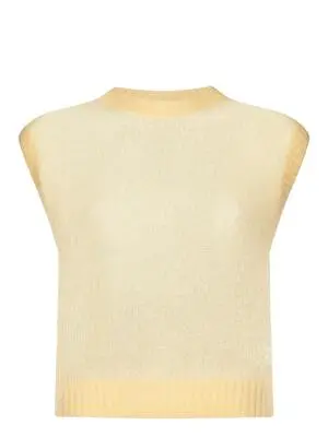 Brunello Cucinelli Crew-neck Knitted Vest - Nude