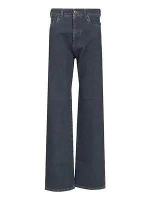 Miu Miu Miu Miu Flocked Denim Jeans Blue