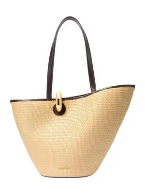 Jacquemus The Bambola Logo Plaque Bucket Bag - Nude