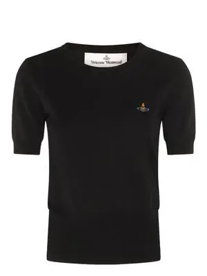 VIVIENNE WESTWOOD Embroidered Knit Top - Black
