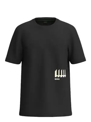 Hugo Boss Logo Pattern T-shirt - Black