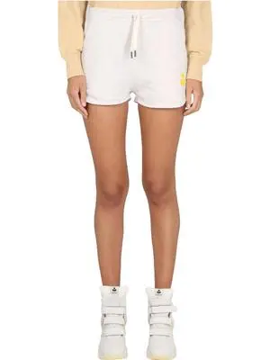 Isabel Marant Étoile Logo Printed Drawstring Shorts - White