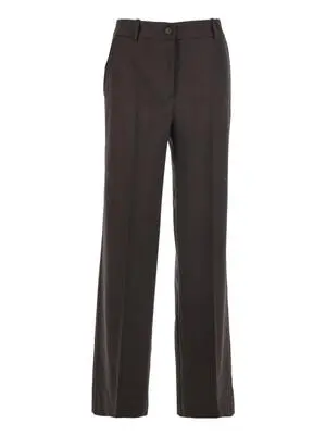 P.a.r.o.s.h Tailored Straight-leg Trousers - Brown