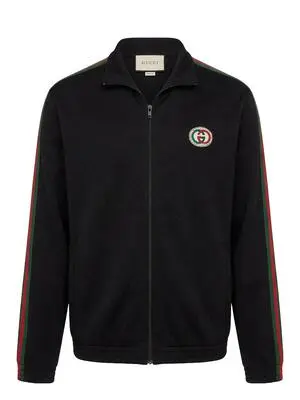 Gucci Oversized Mesh Logo Jacket - Black