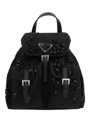 Prada Embellished Backpack - Black