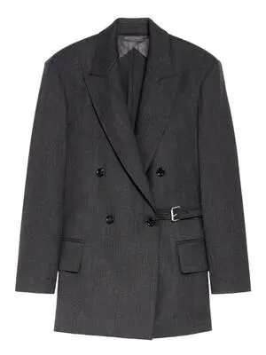 Max Mara Max Mara Latino Double-Breasted Jacket Dark Gray