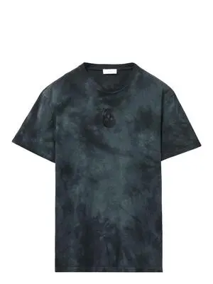 Alexander McQueen Skull Embroidered Tie-dyed T-shirt - Black