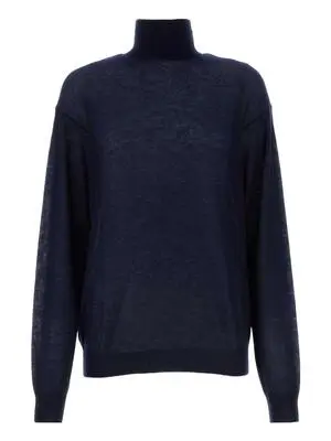 Prada High-neck Knitted Jumper - Blue