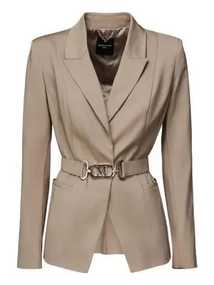 Guess Marciano Belted Blazer Jacket - Nude