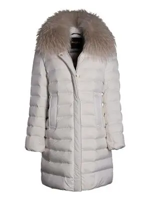 MOORER Down Coat With Fur Collar - Gray
